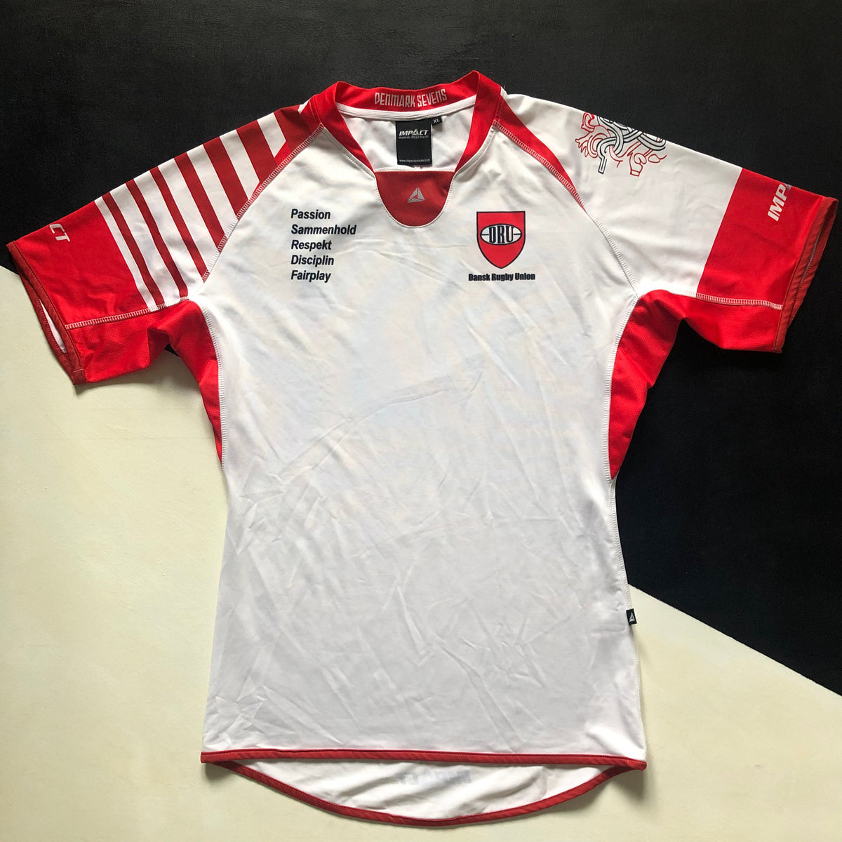Denmark National Rugby Sevens Team Jersey 2016 Away XL – Underdog Rugby ...
