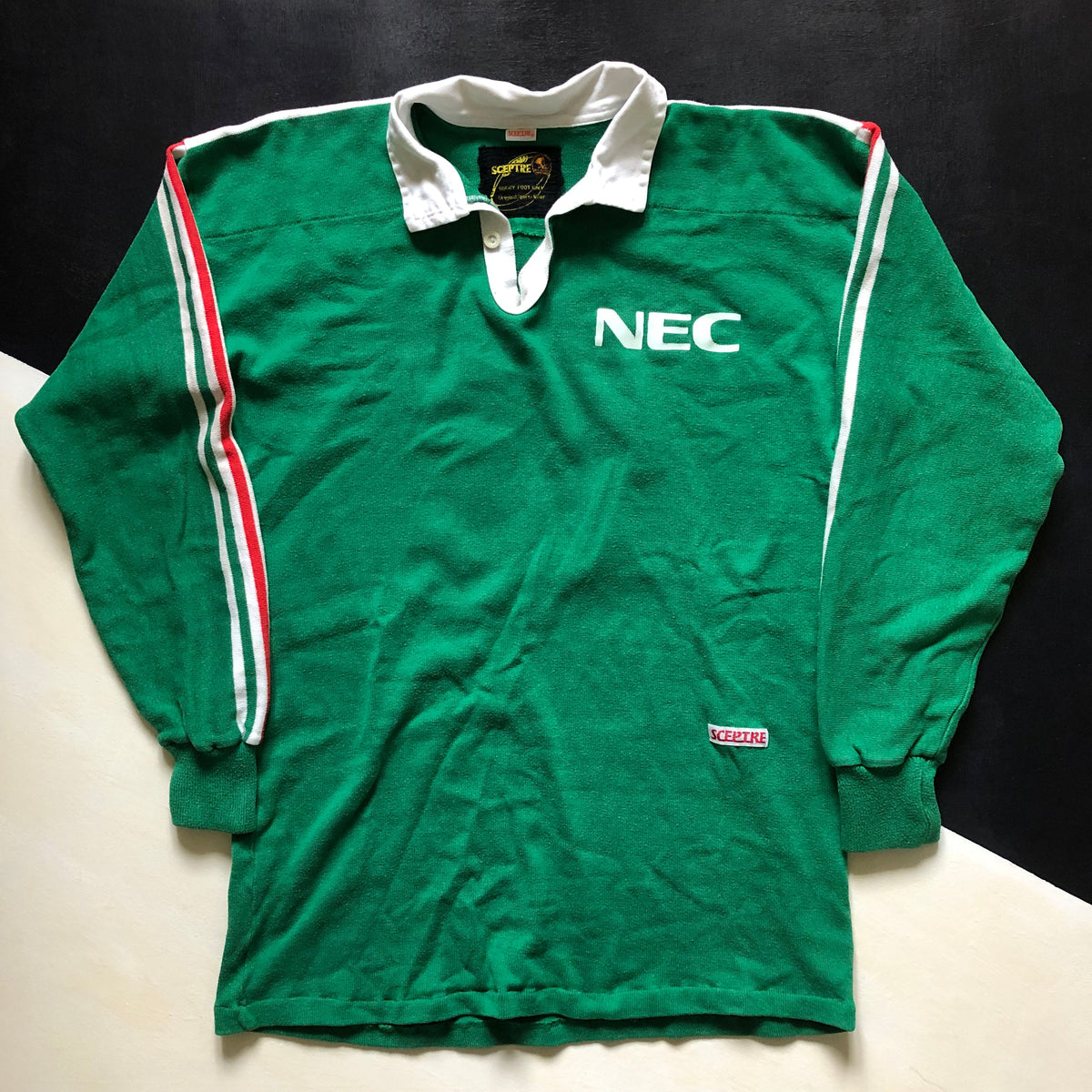 NEC (NEC Green Rockets) Rugby Team Jersey 1990's Match Worn XO ...